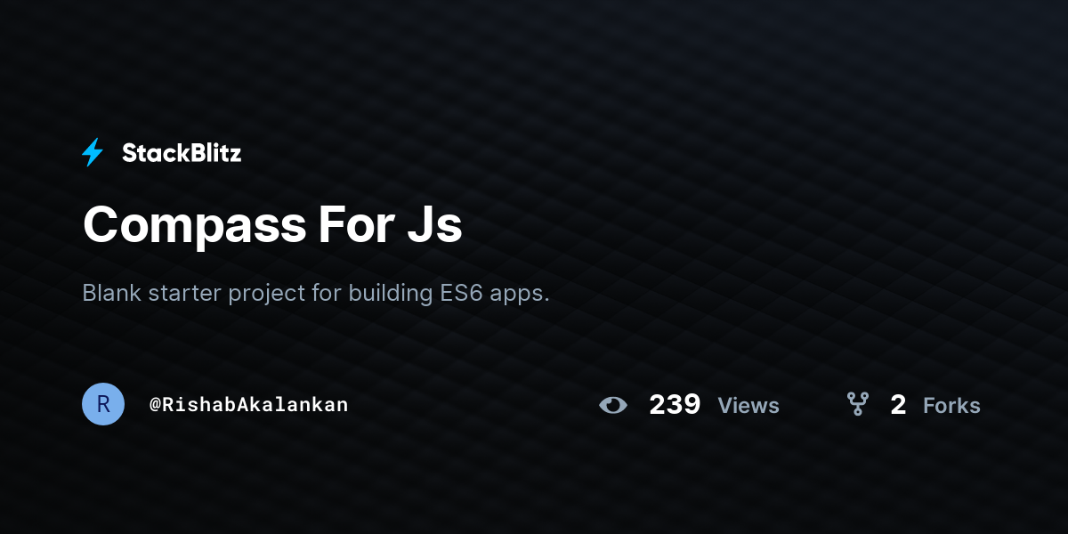 Compass For Js - StackBlitz
