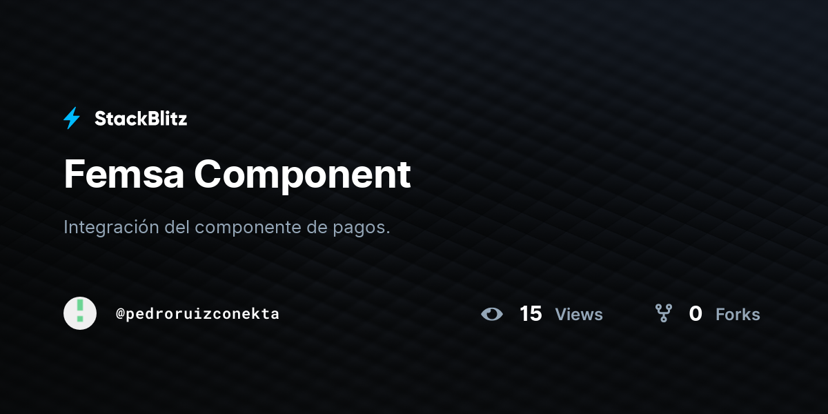 Femsa Component - StackBlitz