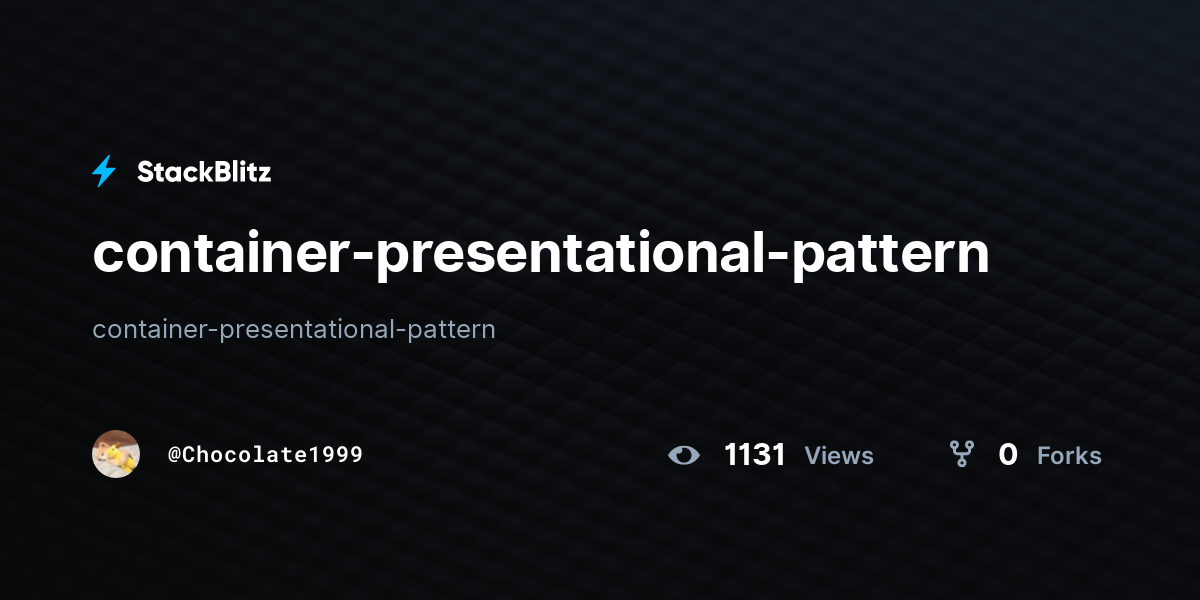 container-presentational-pattern - StackBlitz