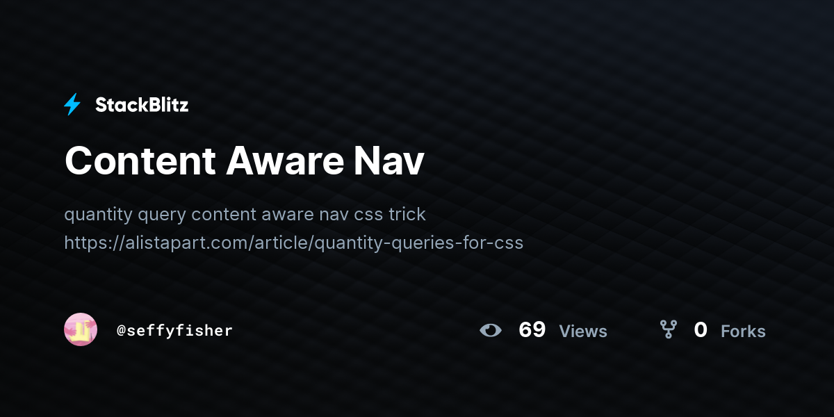 Content Aware Nav - StackBlitz