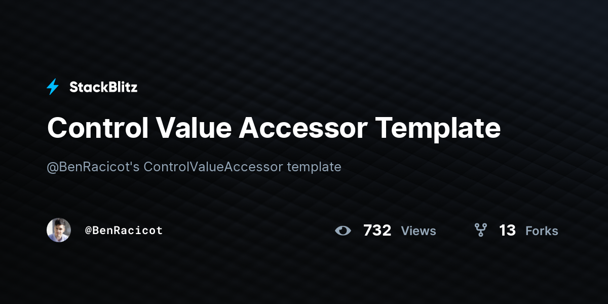 Control Value Accessor Template - StackBlitz