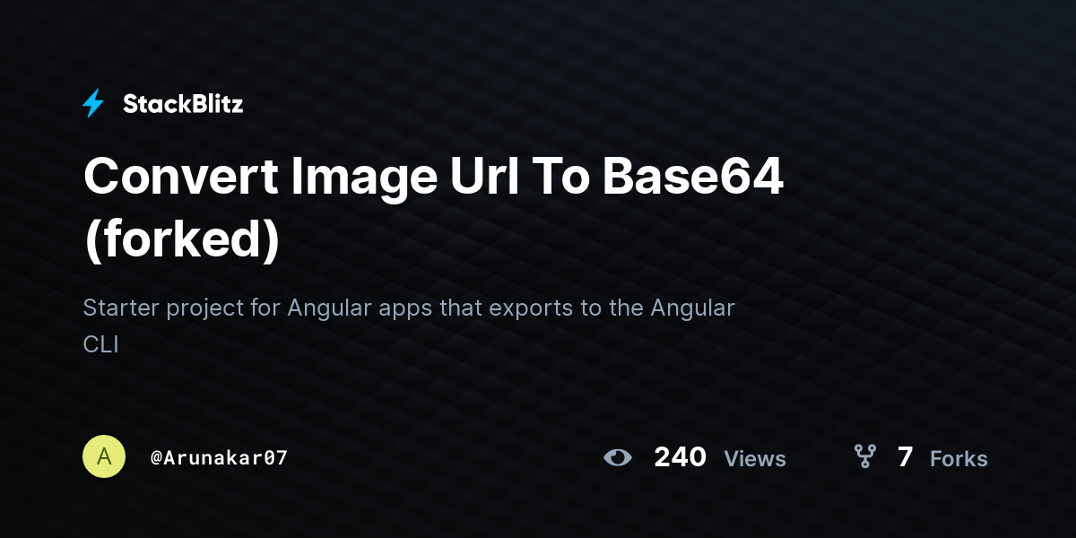 Convert Image Url To Base64 forked StackBlitz