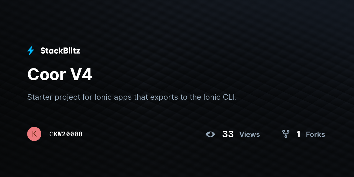 Coor V4 - StackBlitz