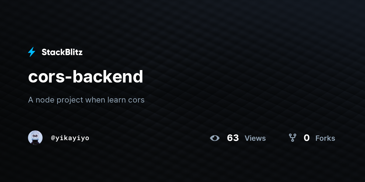 cors-backend - StackBlitz