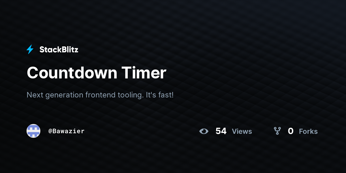 Countdown Timer - StackBlitz