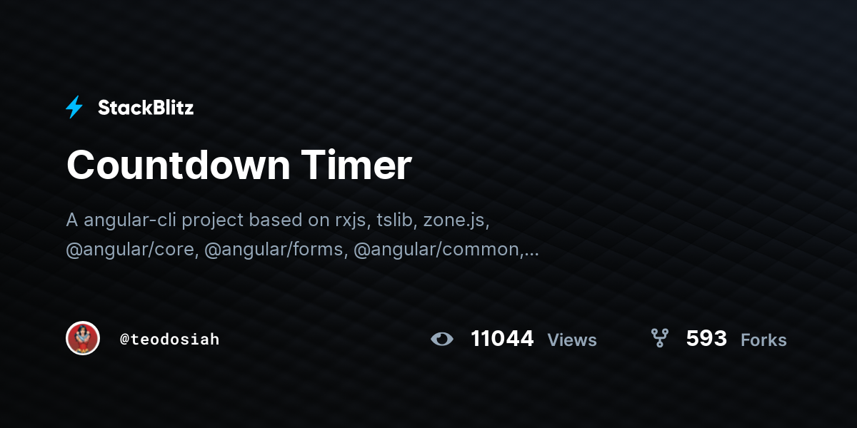 Countdown Timer - StackBlitz