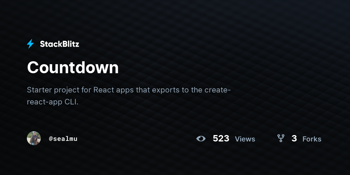 Countdown - StackBlitz