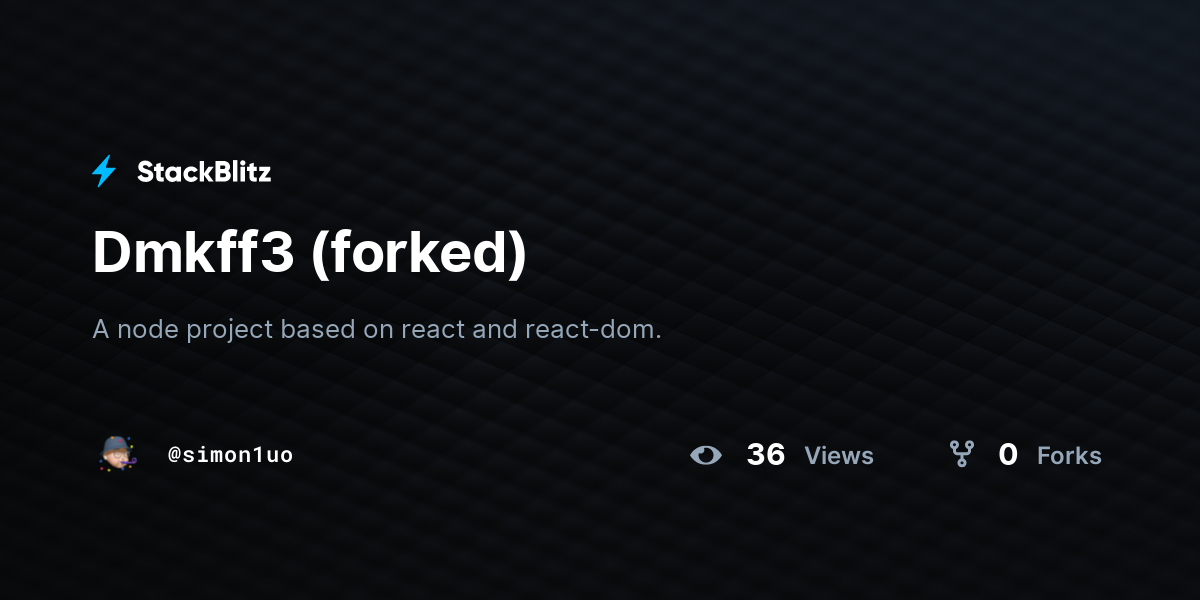 Dmkff3 (forked) - StackBlitz