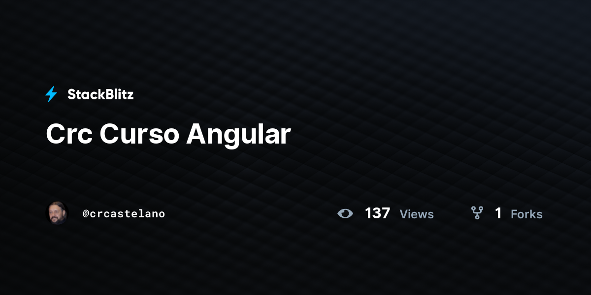 Crc Curso Angular - StackBlitz