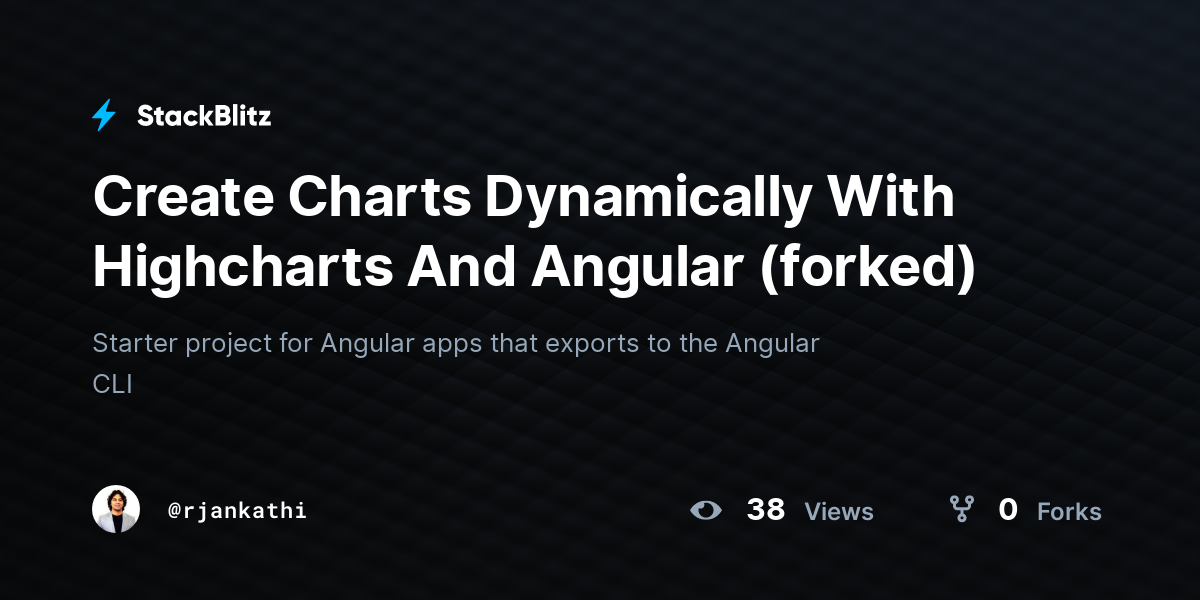 Create Charts Dynamically With Highcharts And Angular (forked) - StackBlitz Create Charts Dynamically With Highcharts And Angular (forked) - StackBlitz