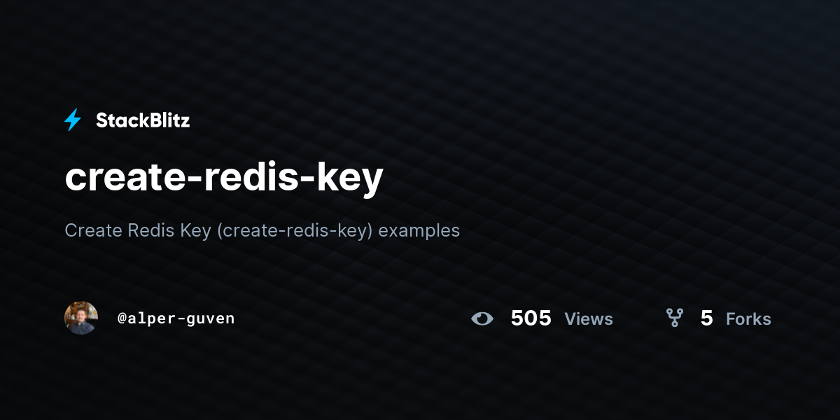create-redis-key - StackBlitz create-redis-key - StackBlitz
