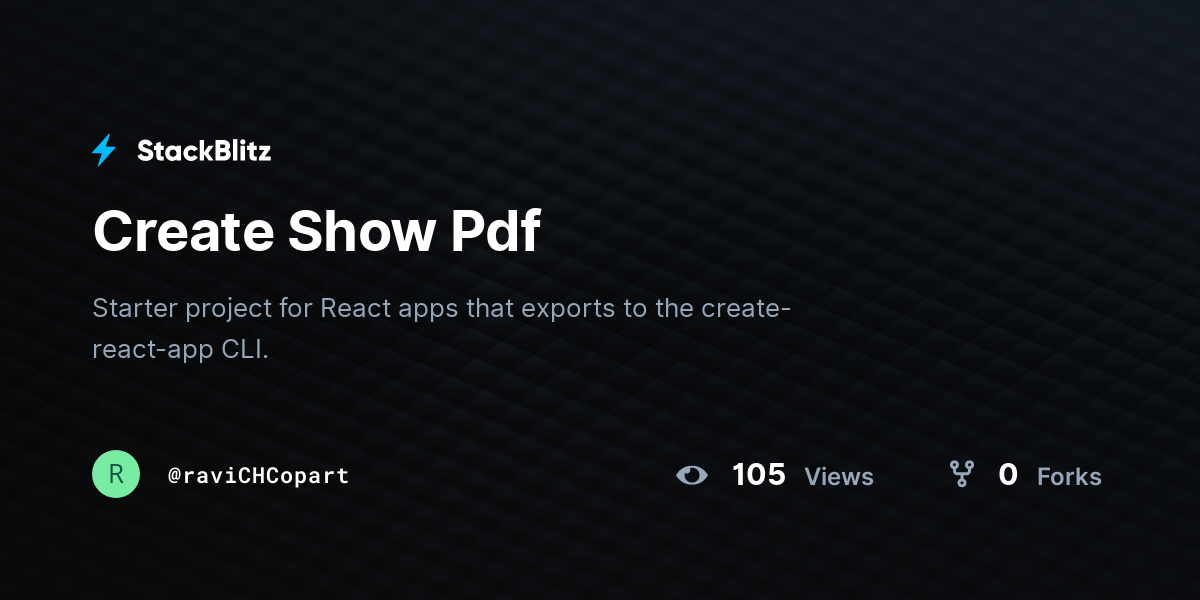 Create Show Pdf - StackBlitz