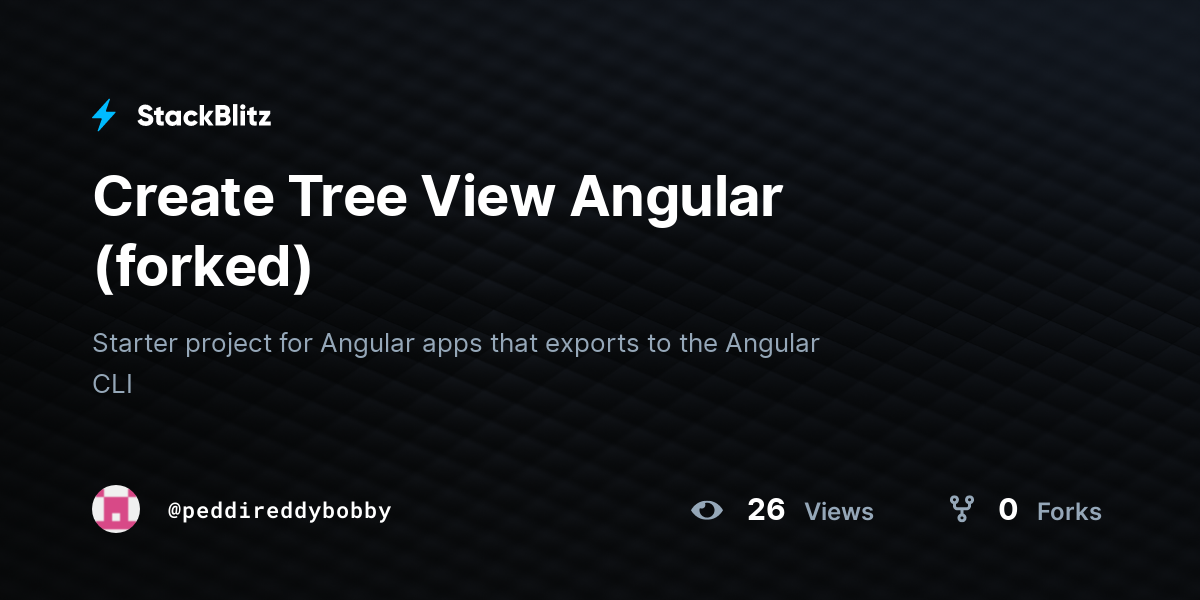 Create Tree View Angular (forked) - StackBlitz