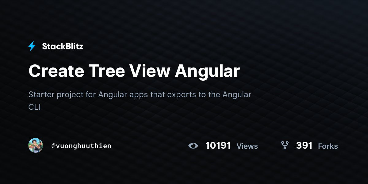 Create Tree View Angular - StackBlitz