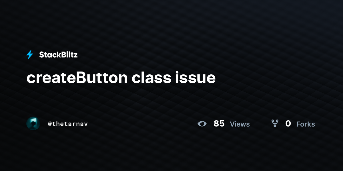 Createbutton Class Issue Stackblitz 