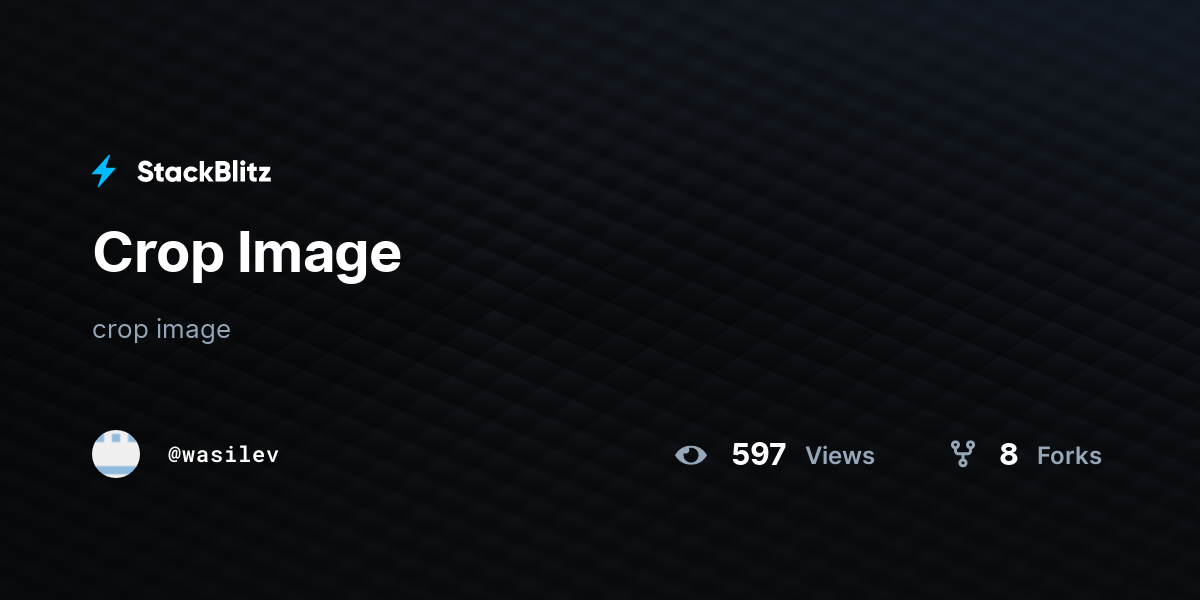 Crop Image - StackBlitz