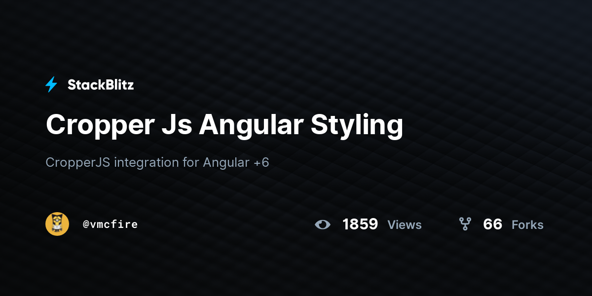 Cropper Js Angular Styling - StackBlitz