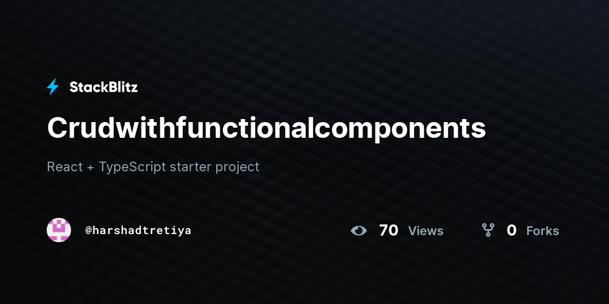 Crudwithfunctionalcomponents - StackBlitz