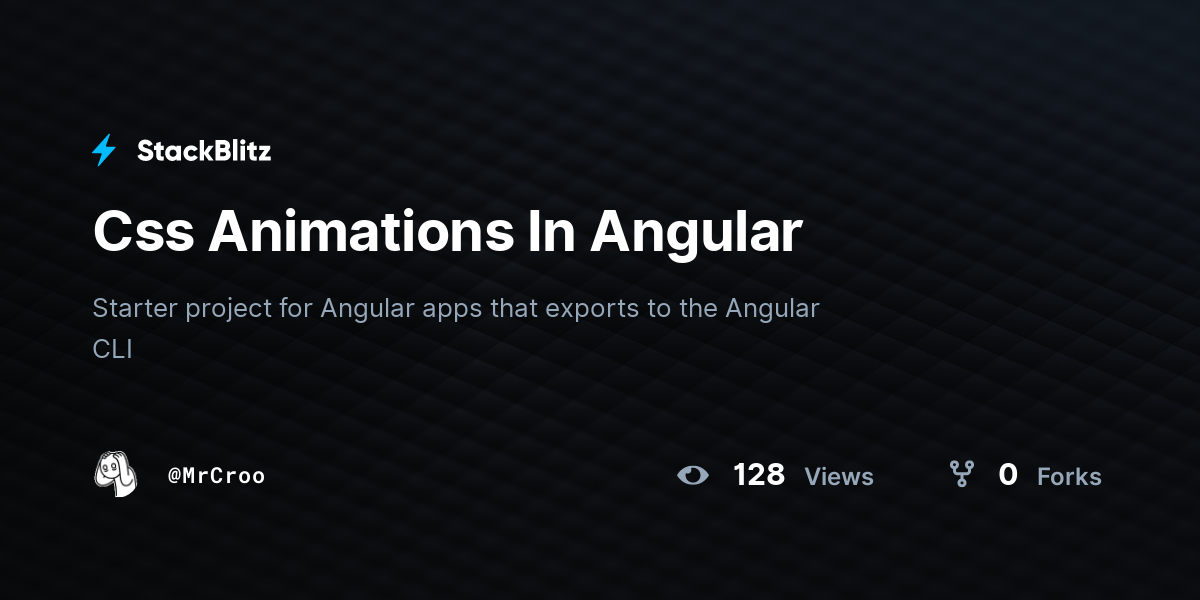 Css Animations In Angular - StackBlitz