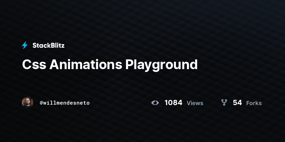 Css Animations Playground - StackBlitz