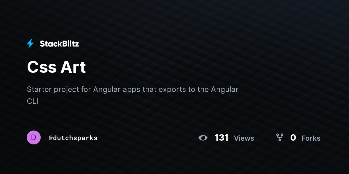 Css Art - StackBlitz