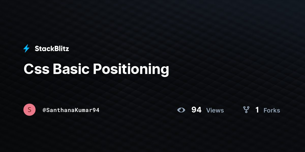 Css Basic Positioning - StackBlitz