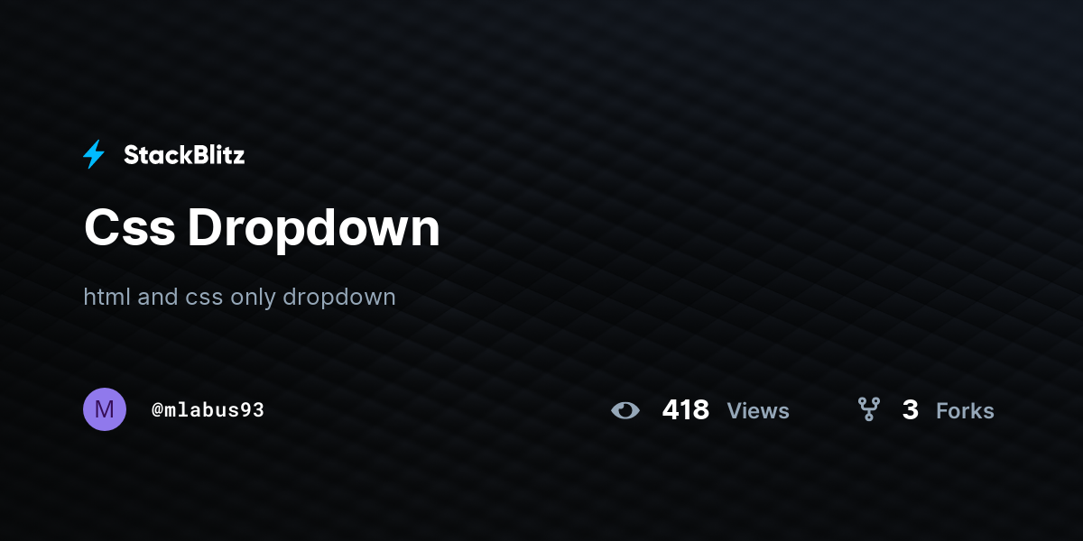 Css Dropdown - StackBlitz
