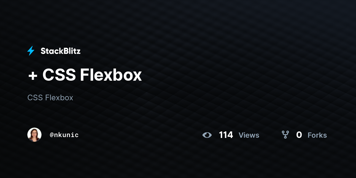 + CSS Flexbox - StackBlitz + CSS Flexbox - StackBlitz