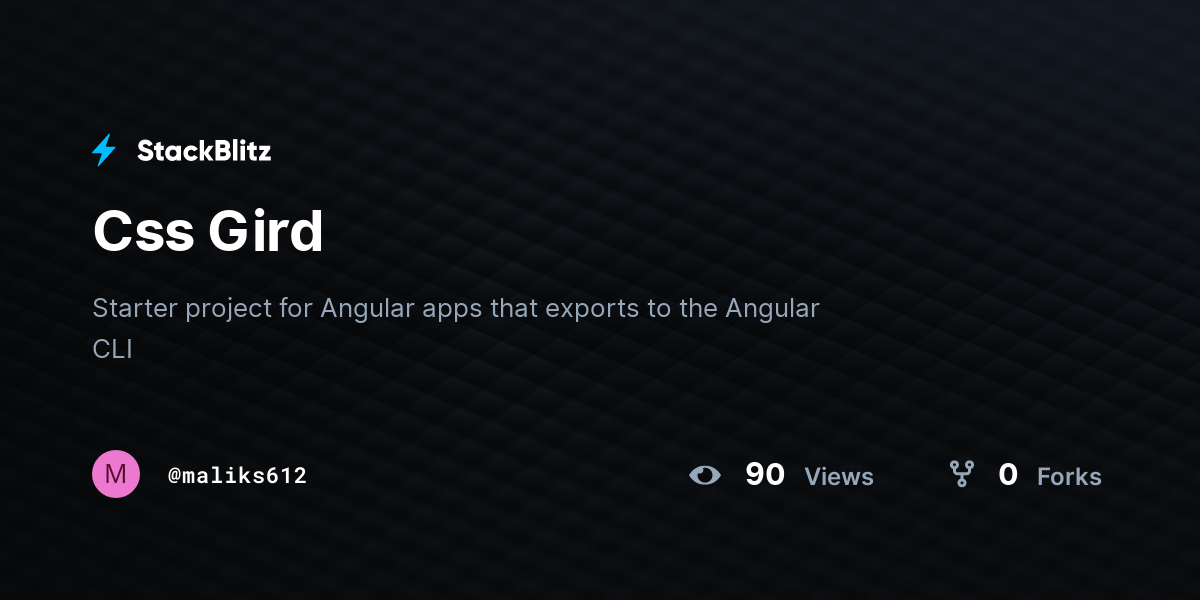 Css Gird - StackBlitz