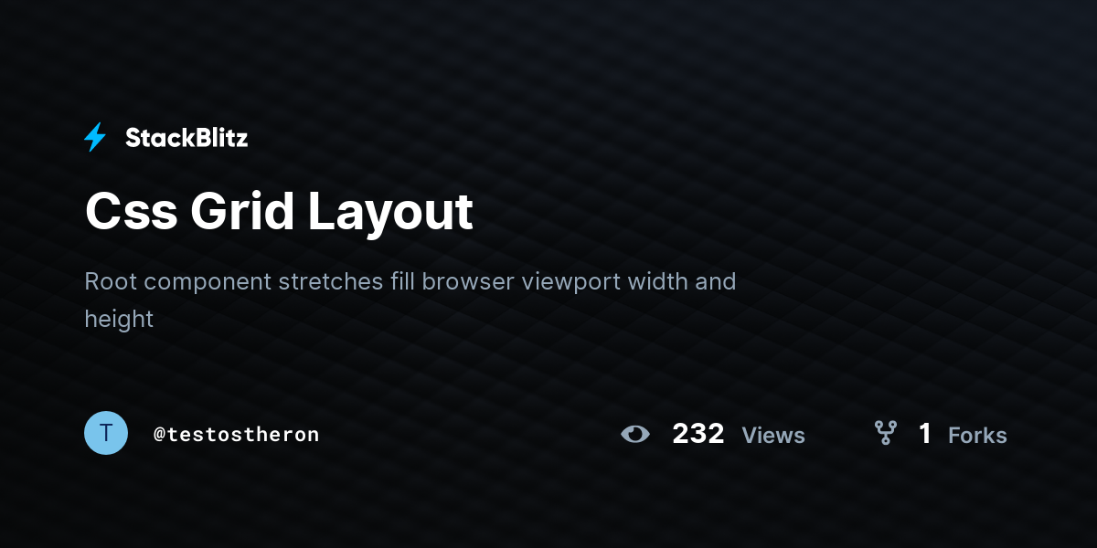 Css Grid Layout - StackBlitz