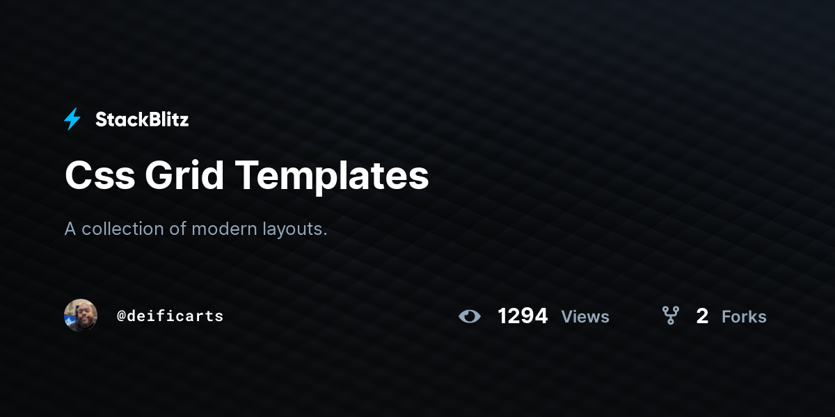 Css Grid Templates - StackBlitz