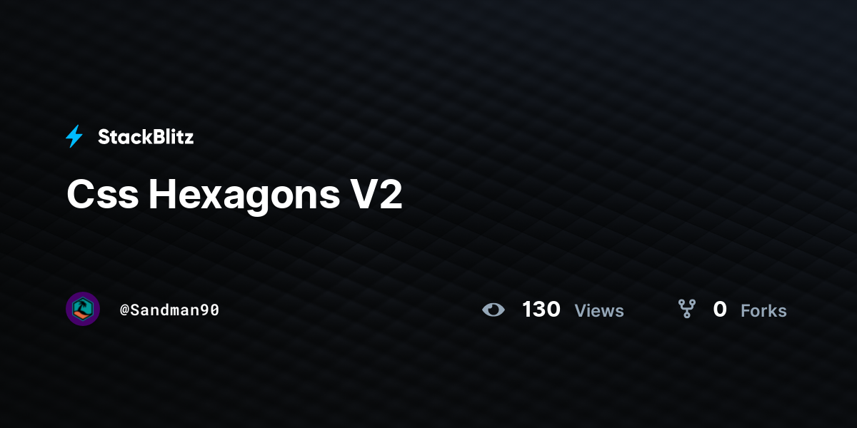 Css Hexagons V2 Stackblitz