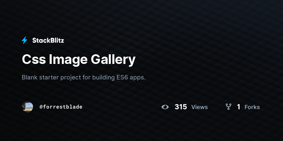 Css Image Gallery - StackBlitz