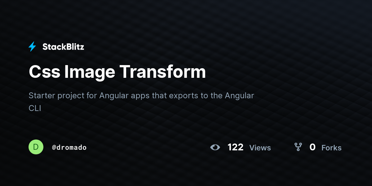 Css Image Transform - StackBlitz