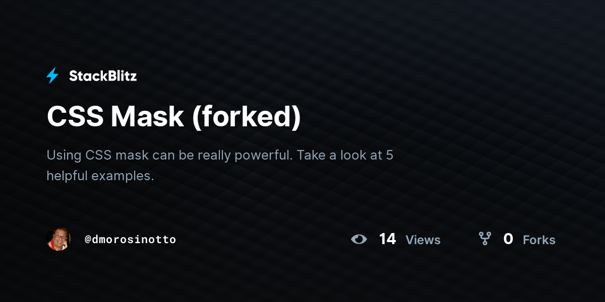 CSS Mask (forked) - StackBlitz