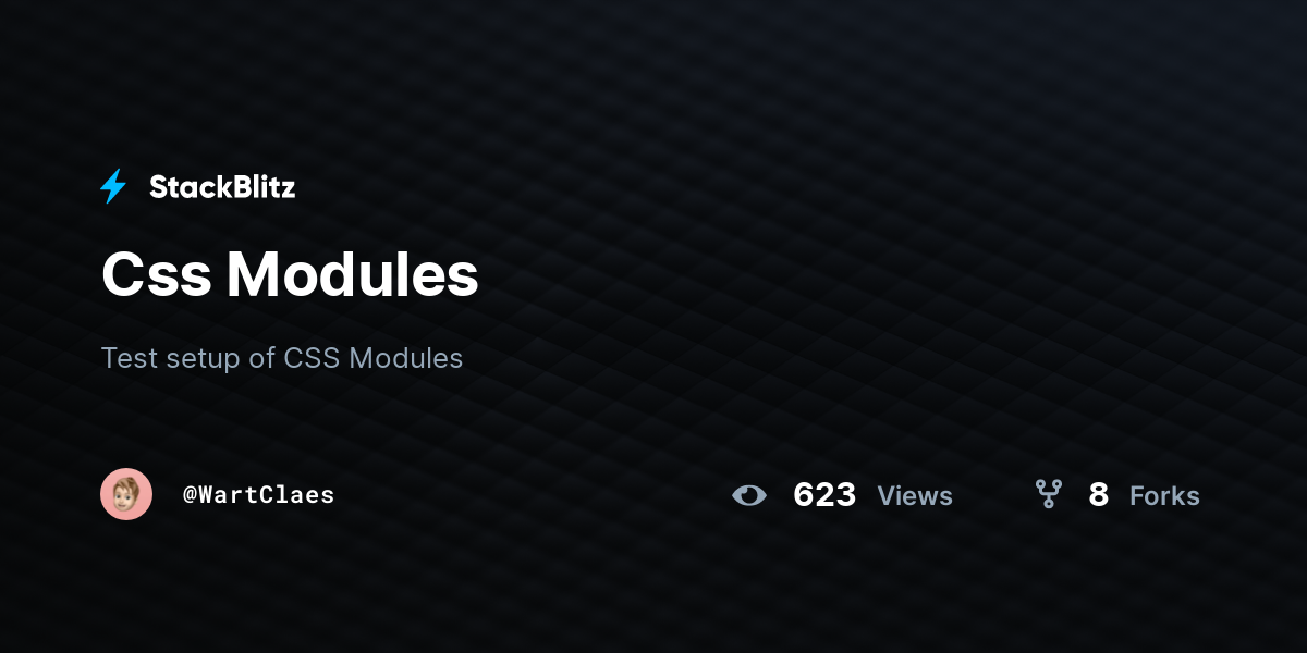 Css Modules - StackBlitz