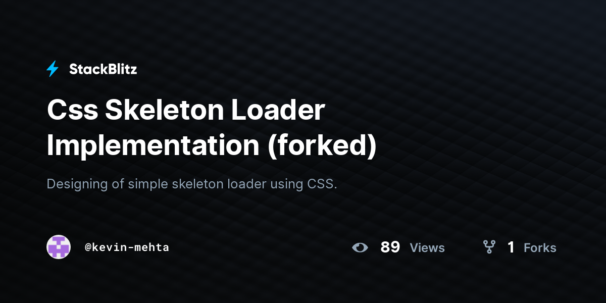 Css Skeleton Loader Implementation (forked) - StackBlitz
