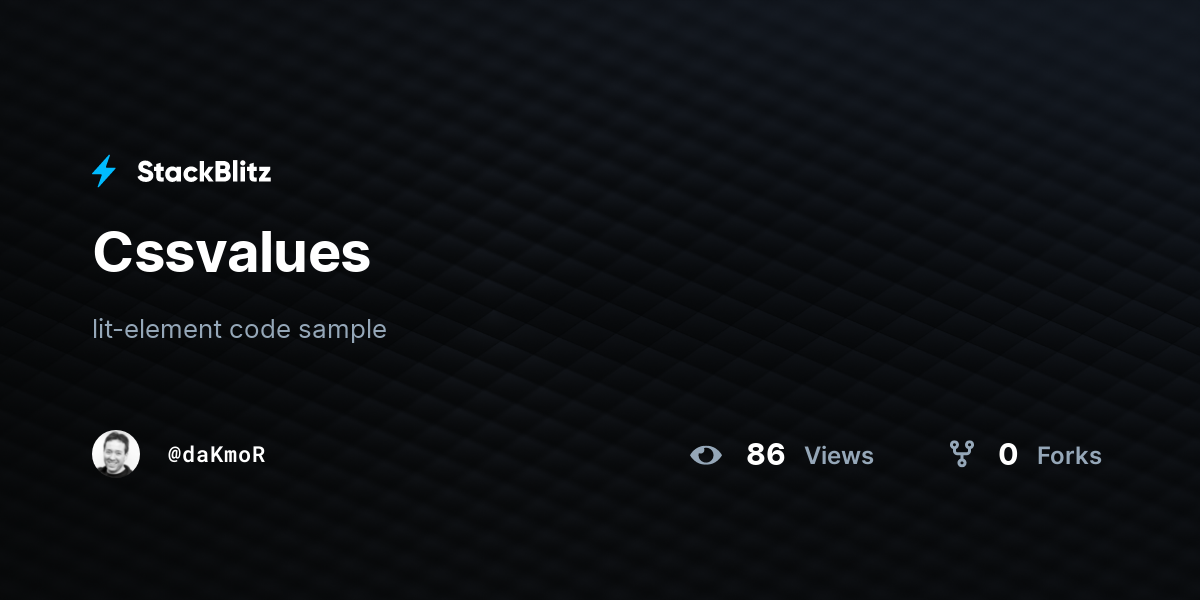 Cssvalues - StackBlitz