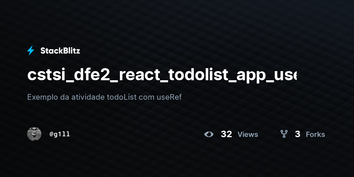Cstsi Dfe2 React Todolist App Useref Stackblitz