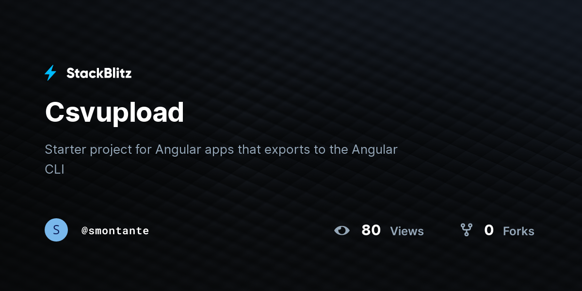 Csvupload - StackBlitz