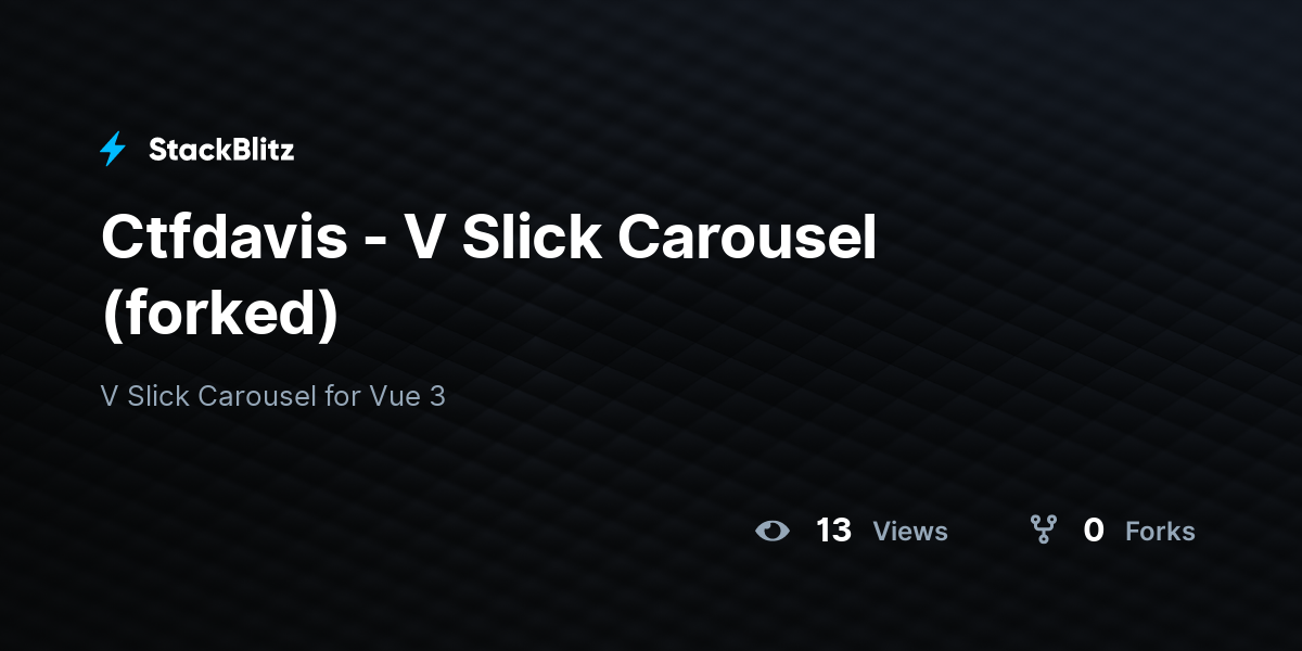 Ctfdavis - V Slick Carousel (forked) - StackBlitz