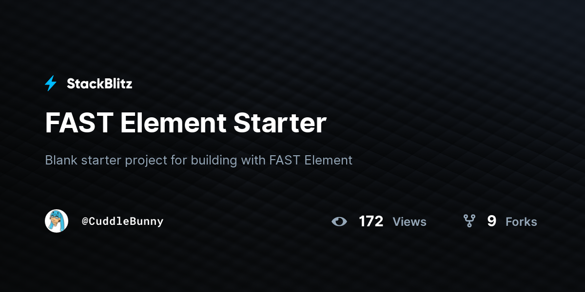 FAST Element Starter - StackBlitz