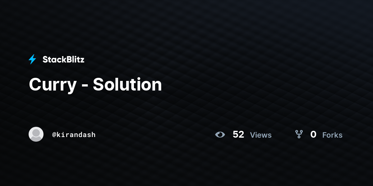 Curry - Solution - StackBlitz