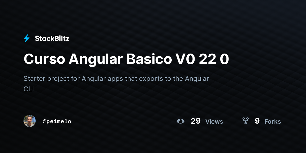 Curso Angular Basico V0 22 0 - StackBlitz