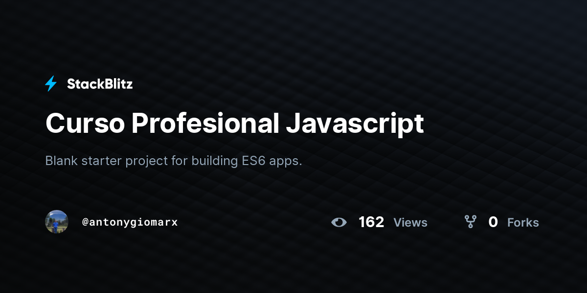 Curso Profesional Javascript - StackBlitz