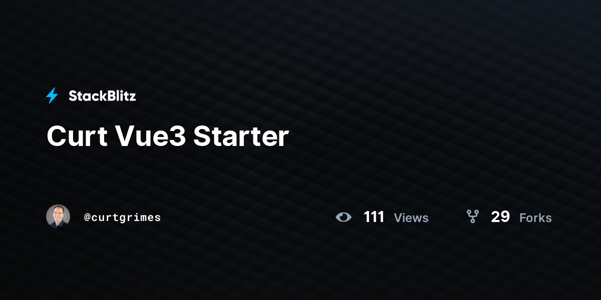 Curt Vue3 Starter - StackBlitz