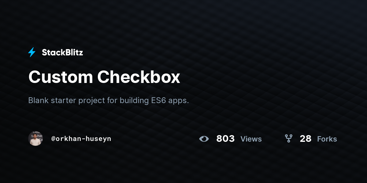 Custom Checkbox - StackBlitz Custom Checkbox - StackBlitz