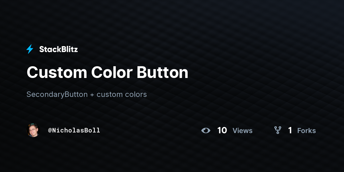 Custom Color Button - StackBlitz