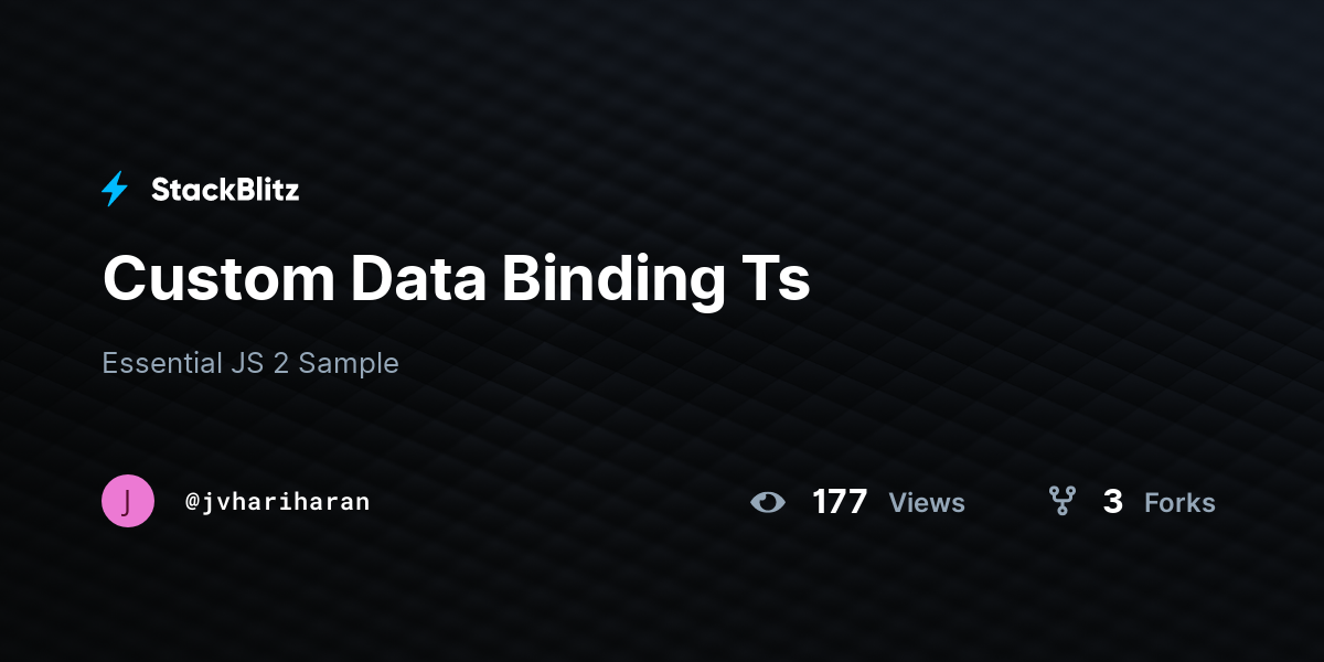 Custom Data Binding Ts - StackBlitz