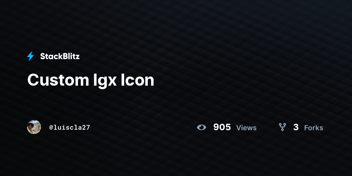 Custom Igx Icon - StackBlitz